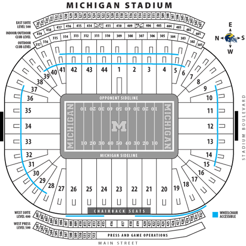 Michigan Stadium Seat Map With Seat Numbers - Infoupdate.org